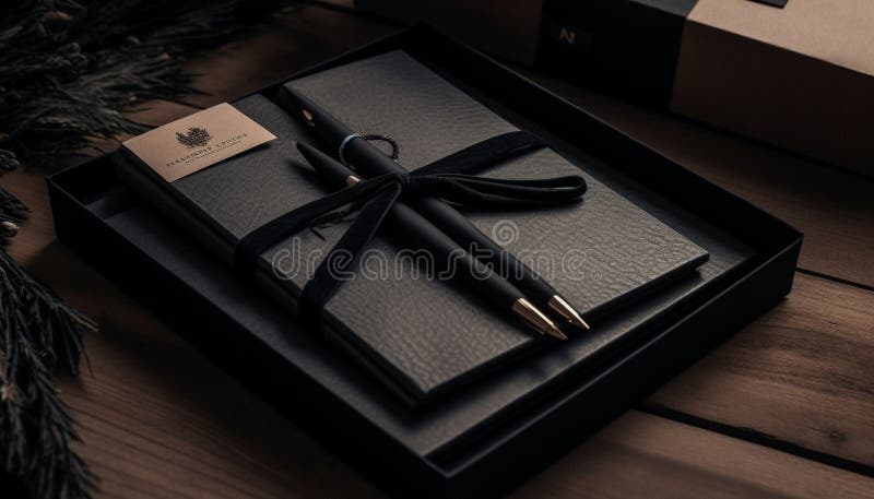 A Gift of Creativity: a Blank Diary on a Wooden Desk Generated by AI ...