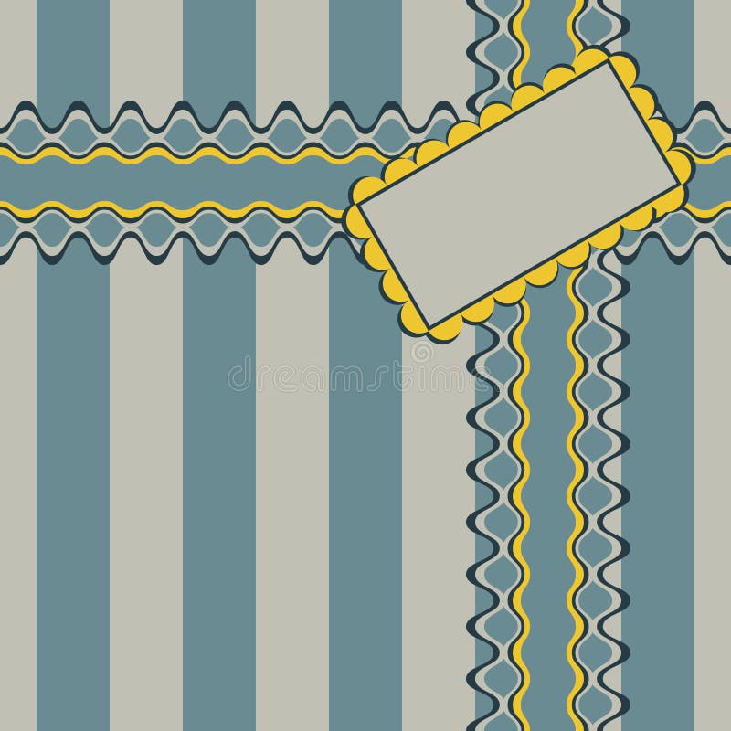 Gift Design with Ribbon and Decorated Rectangular Greeting Card Stock ...