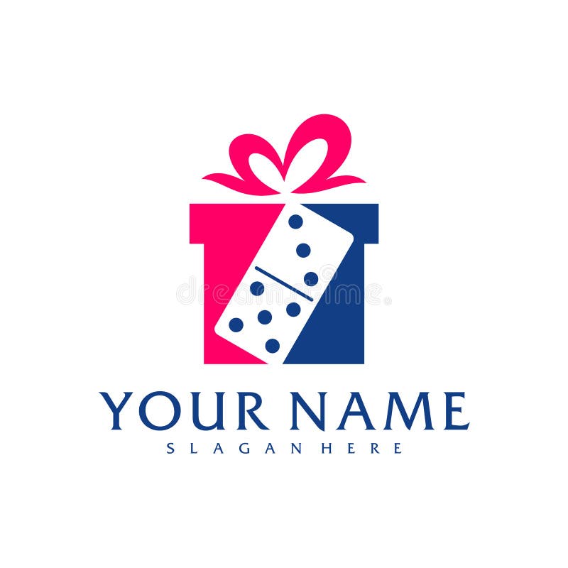 Gift Domino Logo Vector Template, Creative Domino Logo Design Concepts ...