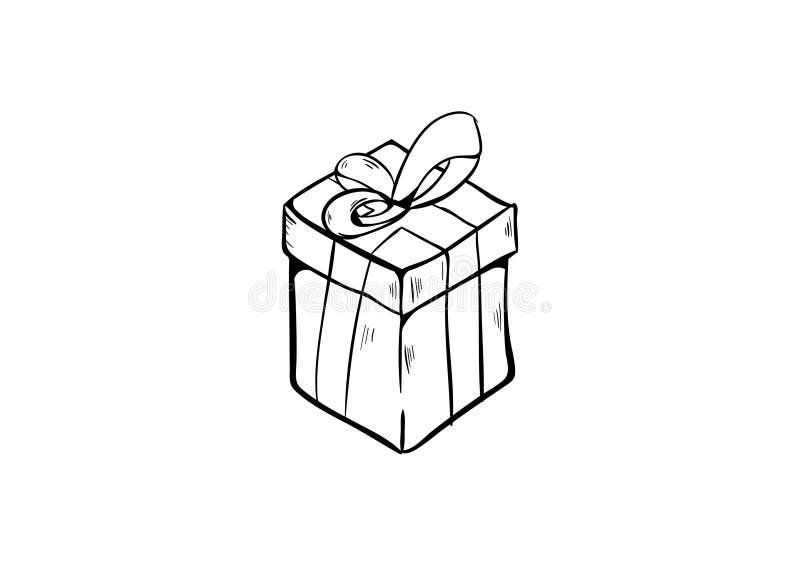 Gift Doodle Icon Vector Hand Draw Stock Illustration - Illustration of ...