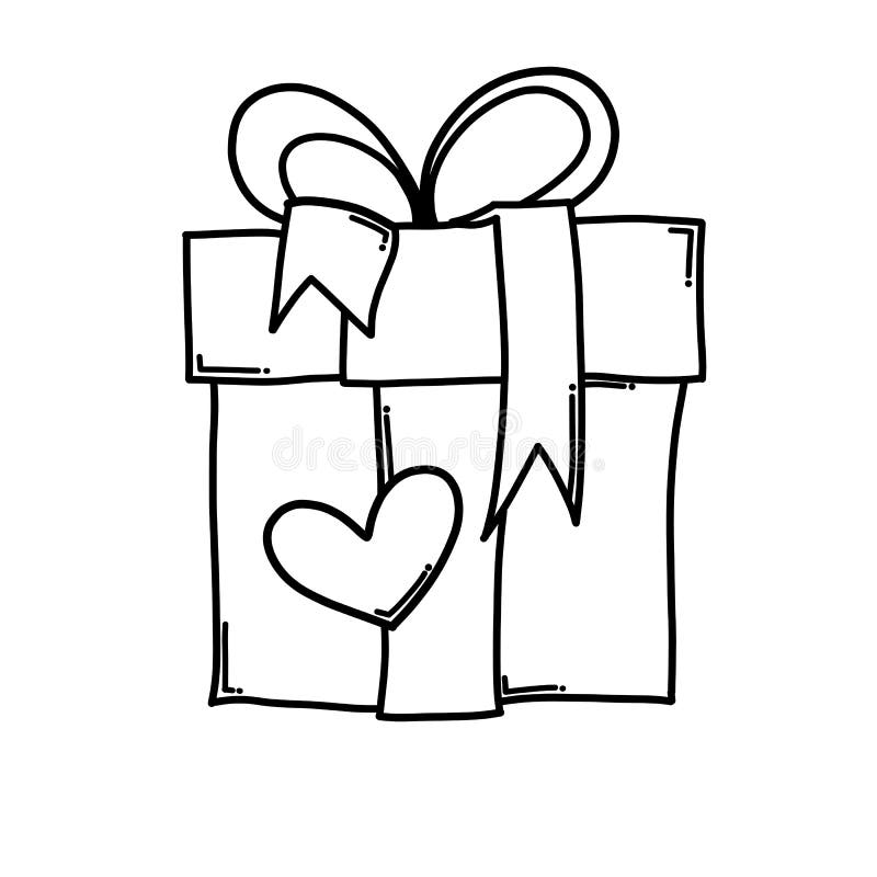 Gift Doodle Vector Icon. Drawing Sketch Illustration Hand Drawn Cartoon ...