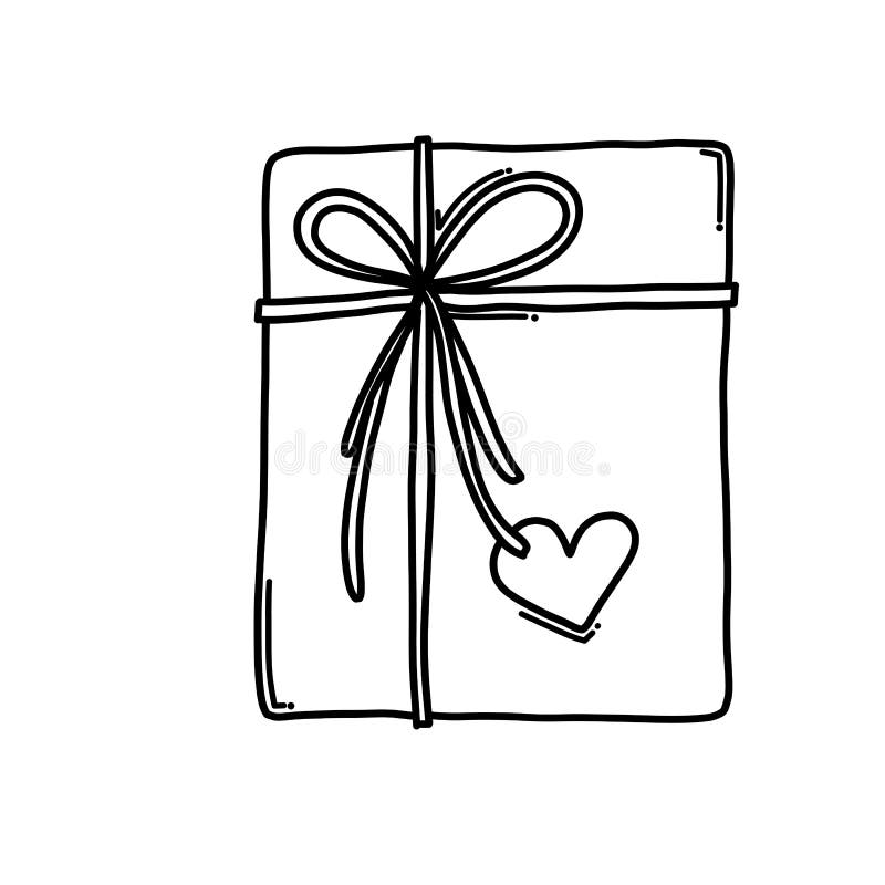 Gift Doodle Vector Icon. Drawing Sketch Illustration Hand Drawn Cartoon ...