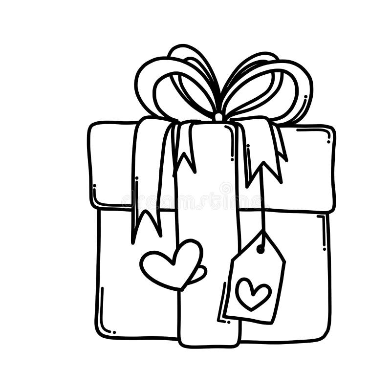 Gift Doodle Vector Icon. Drawing Sketch Illustration Hand Drawn Cartoon ...