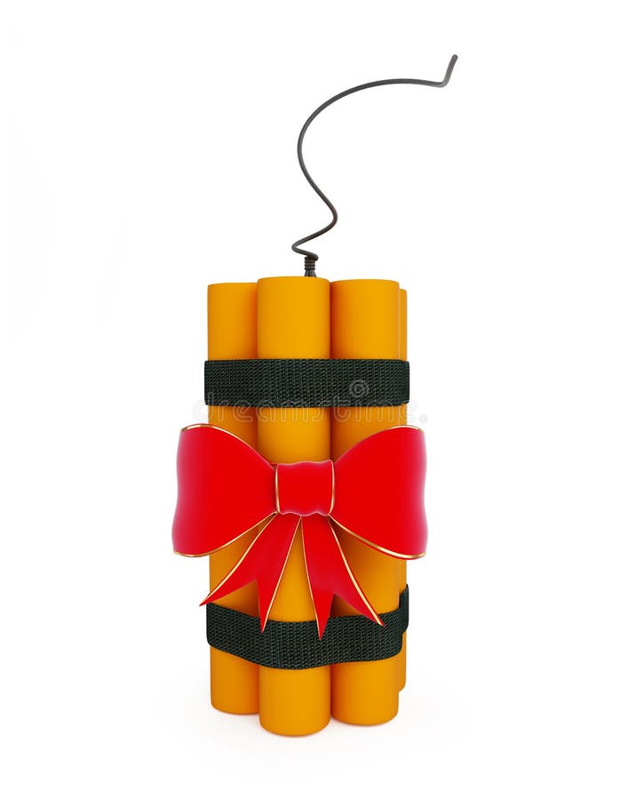 Gift dynamite stock illustration. Illustration of electrical - 24873565