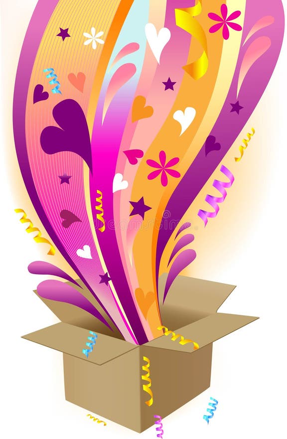 Gift explosion stock vector. Illustration of explode - 10683204