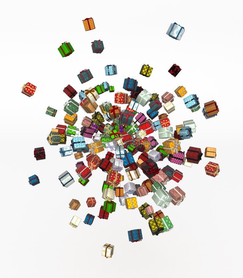 Gift, Explosion stock illustration. Illustration of christmas - 11875279