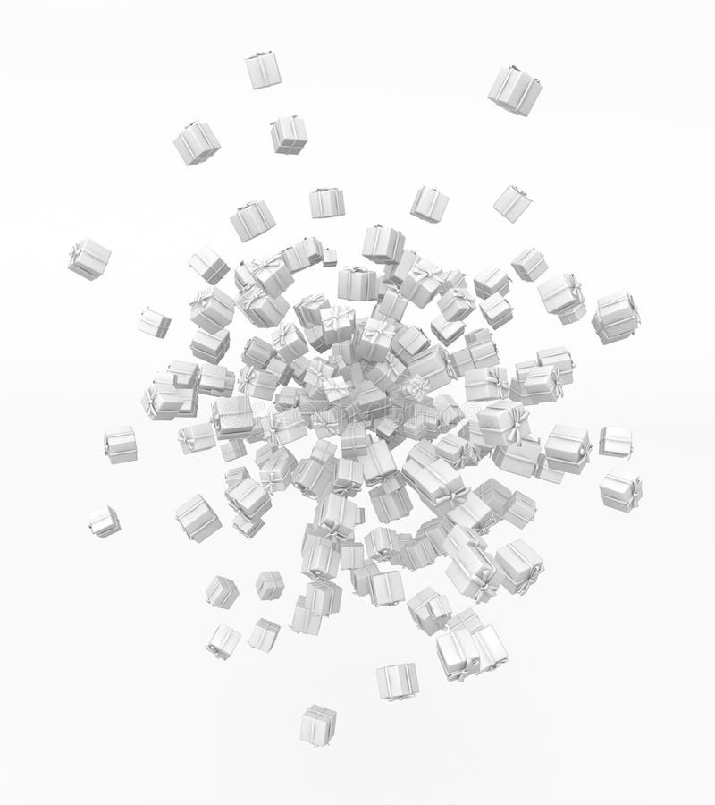 Gift, Explosion White stock illustration. Illustration of reward - 11875265