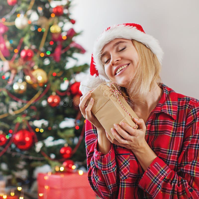 Gift on female hands stock image. Image of holiday, anniversary - 201698713
