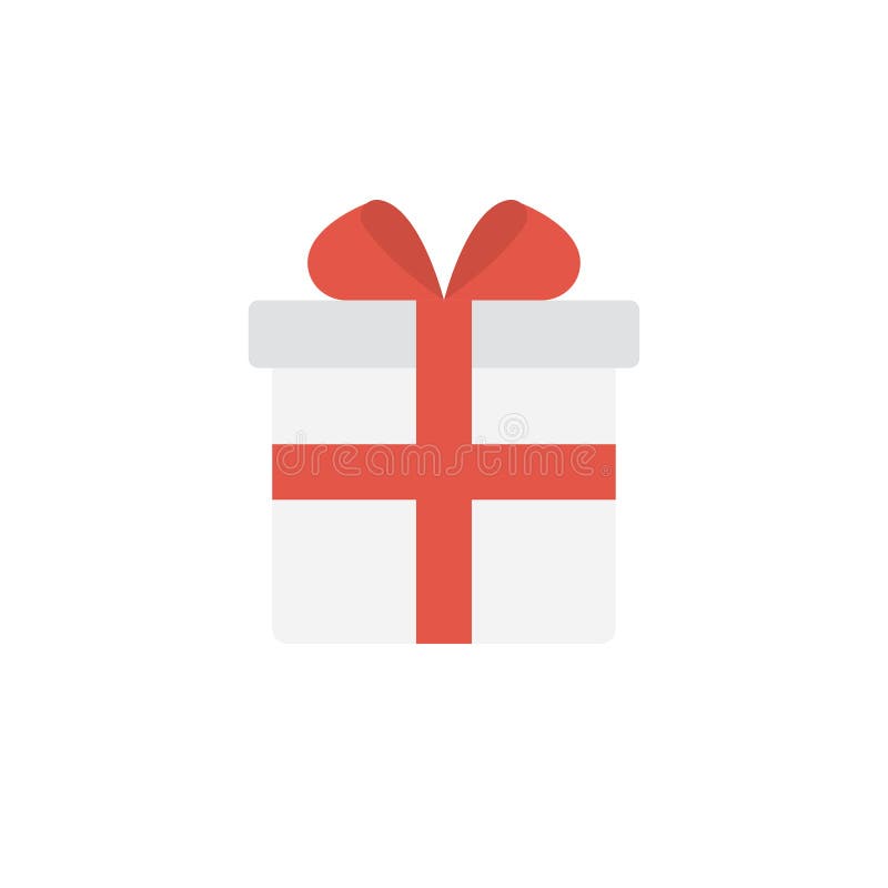 Gift flat vector icon stock illustration. Illustration of paper - 157399839