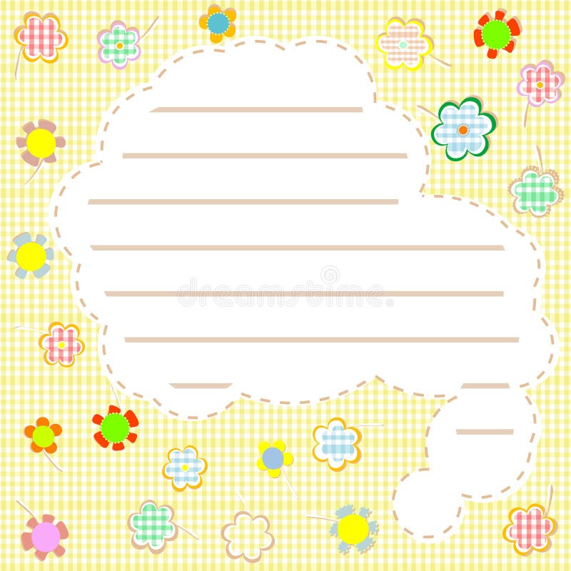Gift. Flowers and a Note Background Vector Card Stock Vector ...