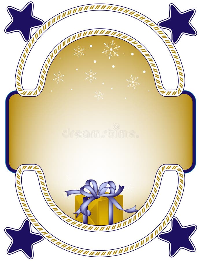 Gift Frame stock vector. Illustration of holiday, stars - 3209936