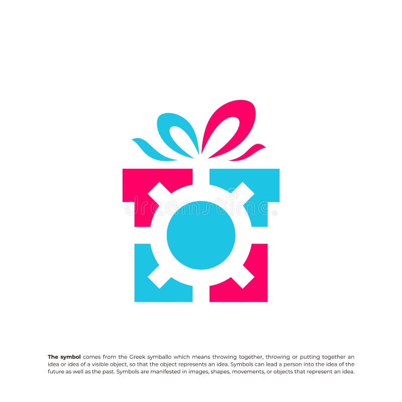 Gift Gear Logo Design Template. Gear Gift Logo Concept Vector Stock ...