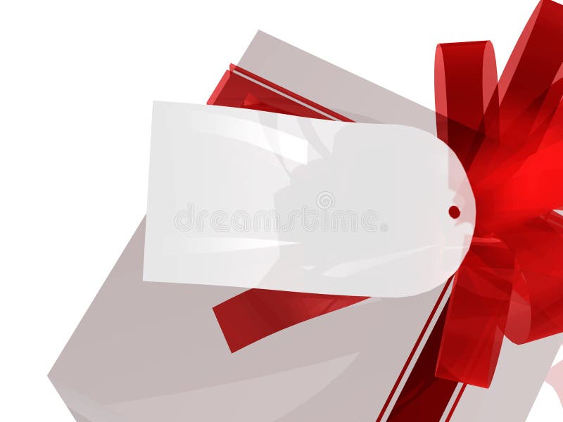 Gift with gift tag stock illustration. Illustration of isolated - 2631334