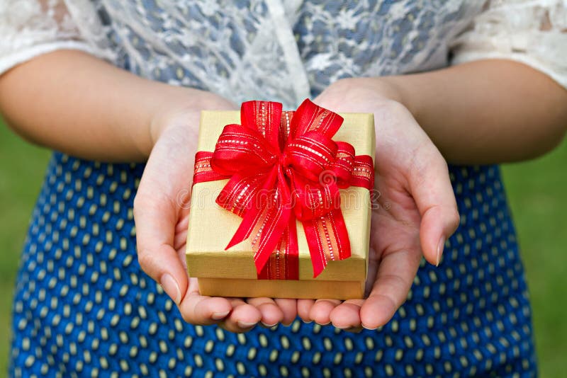 Christmas gift giving stock image. Image of give, xmas - 1536721