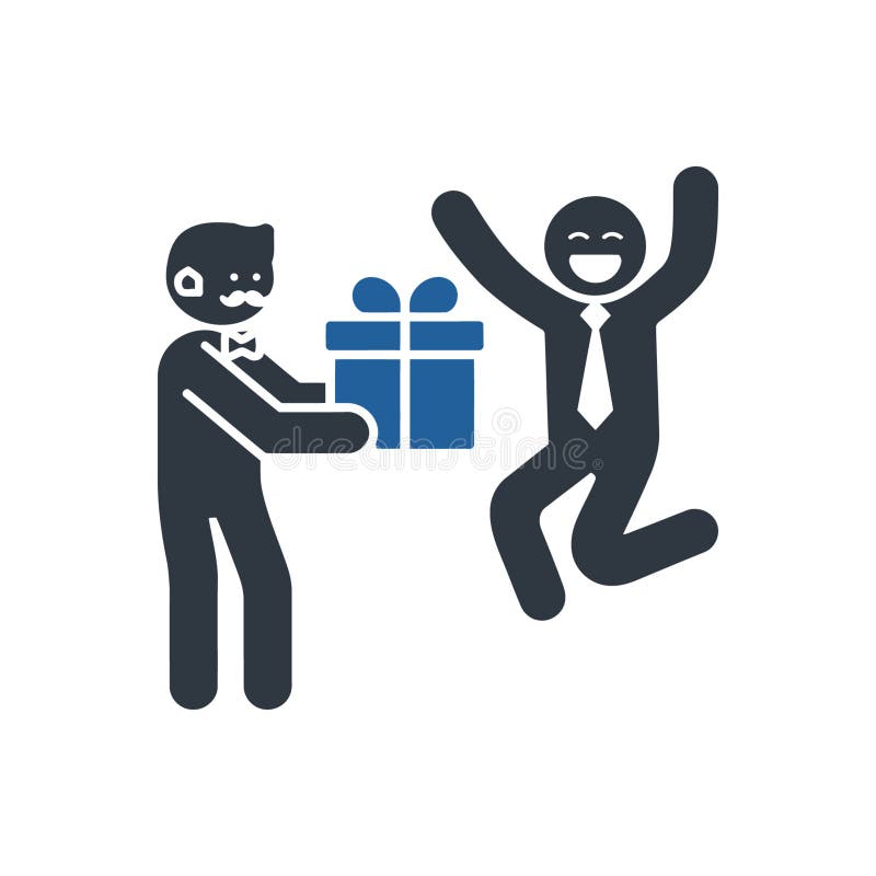 Gift Giving Celebration Icon Stock Vector - Illustration of symbol ...