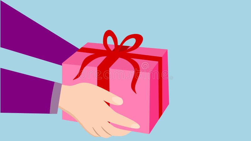 Gift giving hands stock vector. Illustration of christmas - 229069774