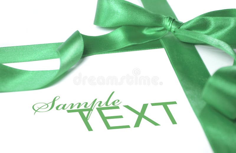 Gift green ribbon stock photo. Image of closeup, present - 17530834