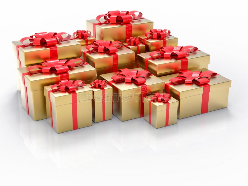 Gift Group Render Background Stock Illustration - Illustration of ...