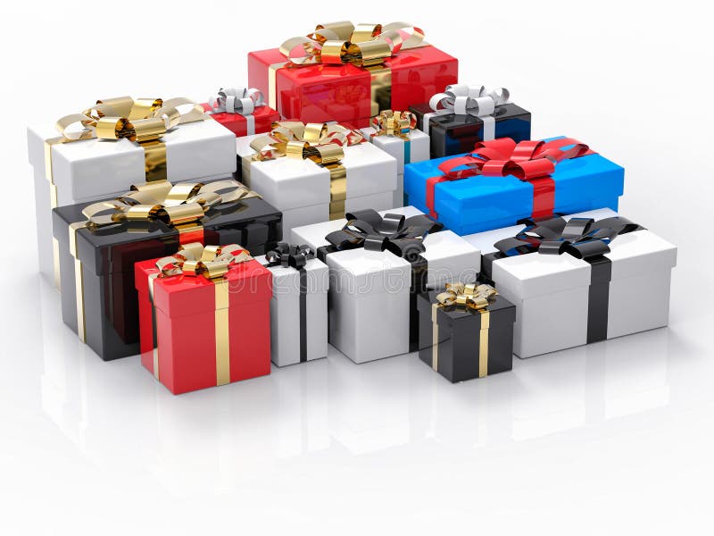 Gift Group Render Background Stock Illustration - Illustration of ...