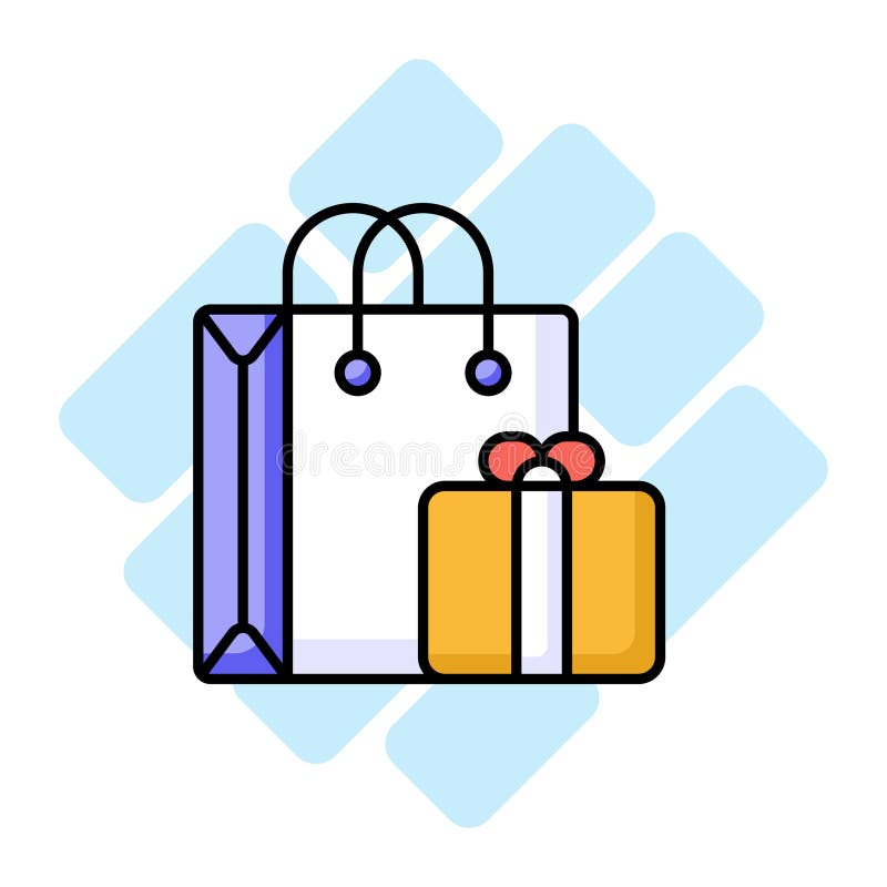 Gift Hamper Icon Represent a Decorative Basket or Box Filled with ...