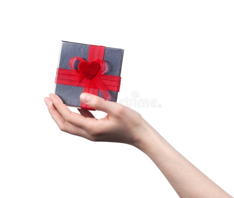 Giving Gift from Hand To Hand Stock Photo - Image of design, couple ...