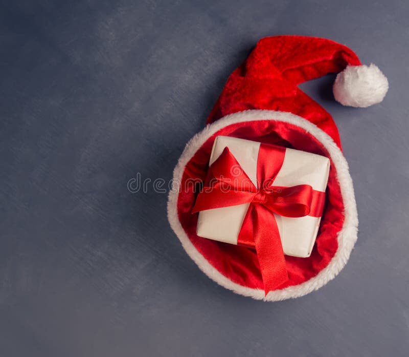Gift in a hat stock image. Image of event, copyspace - 35373469