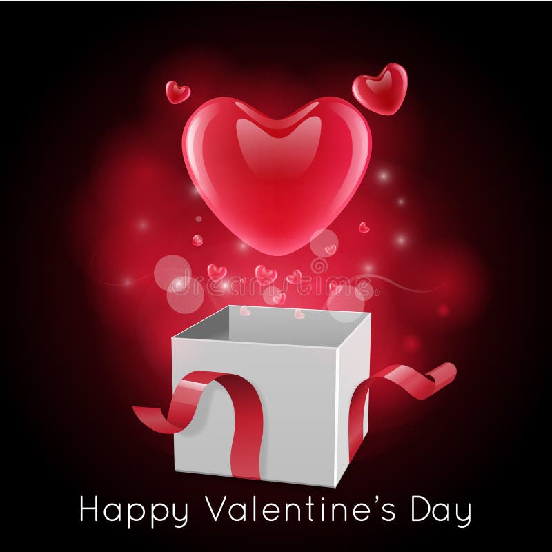 Gift heart stock vector. Illustration of flowing, holiday - 66425298