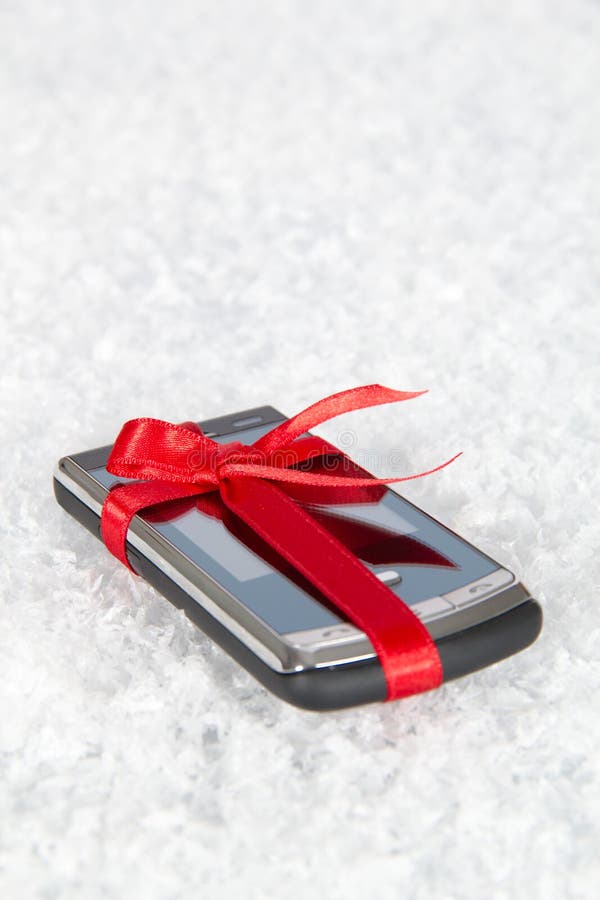 Mobile Cell Phone Christmas Present Gift Editorial Stock Photo - Image ...