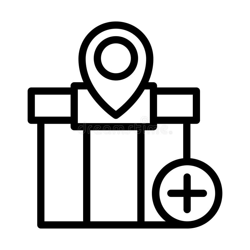 Gift Icon Design for Location. Isolated on a White Background Stock ...