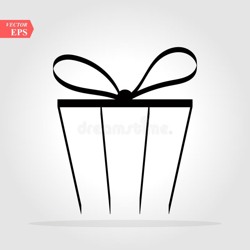Gift. Isolated Vector Icon, Sign, Emblem, Pictogram. Flat Style for ...