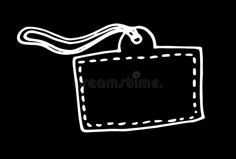 Gift Label with a Horizontal Rectangular on the Ribbon. Rectangular ...