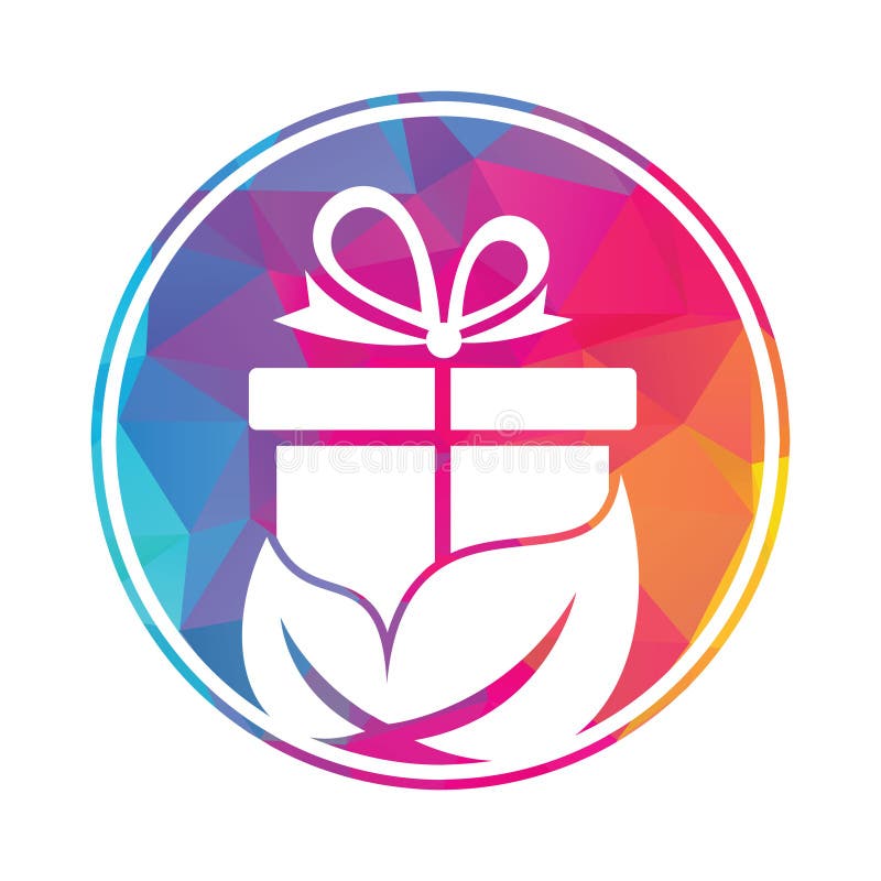 Gift Leaf Logo Concept Vector. Nature Gift Logo Design Template Stock ...