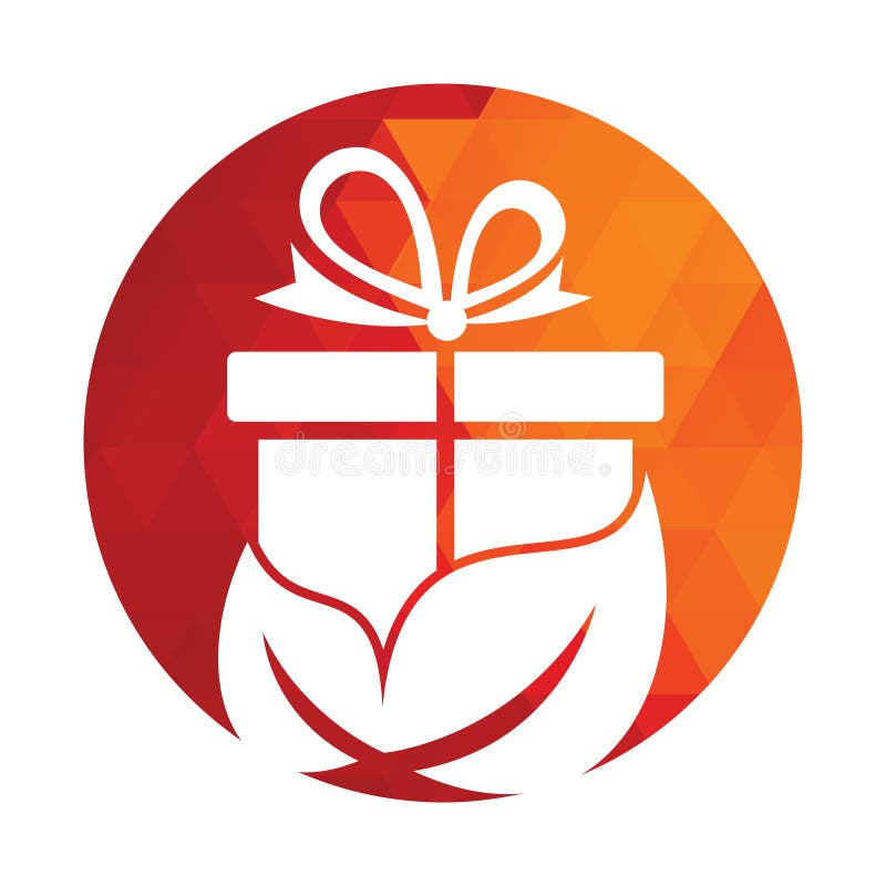 Gift Leaf Logo Concept Vector. Nature Gift Logo Design Template Stock ...