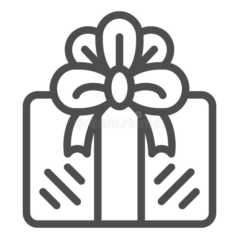 Gift Line Icon. Present Vector Illustration Isolated on White Stock ...