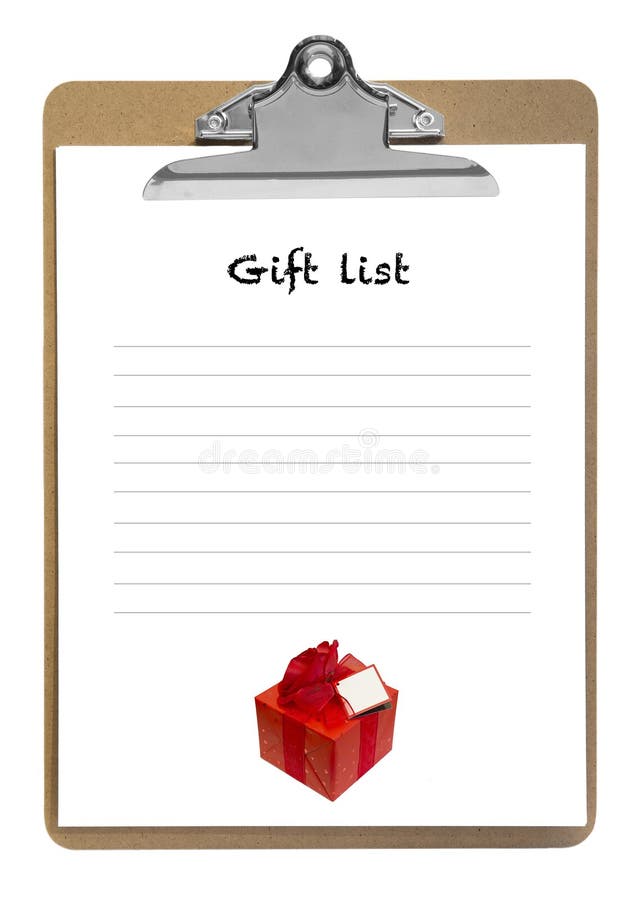 Gift list stock image. Image of message, present, note - 53137495