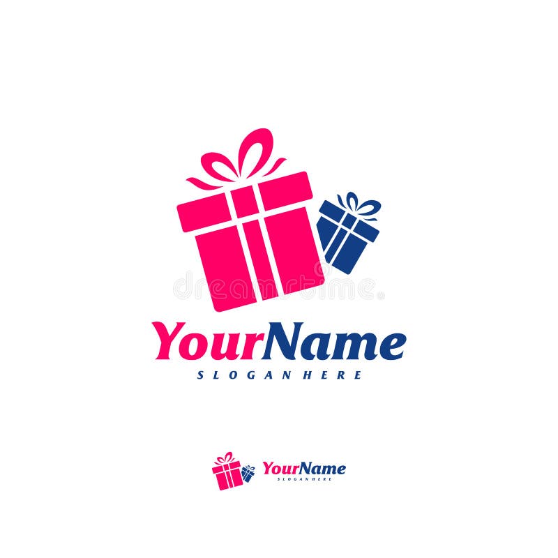 Gift Logo Design Template. Gift Logo Concept Vector Stock Illustration ...