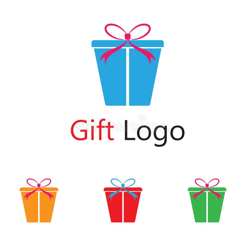 Gift logo template vector stock vector. Illustration of white - 173388168