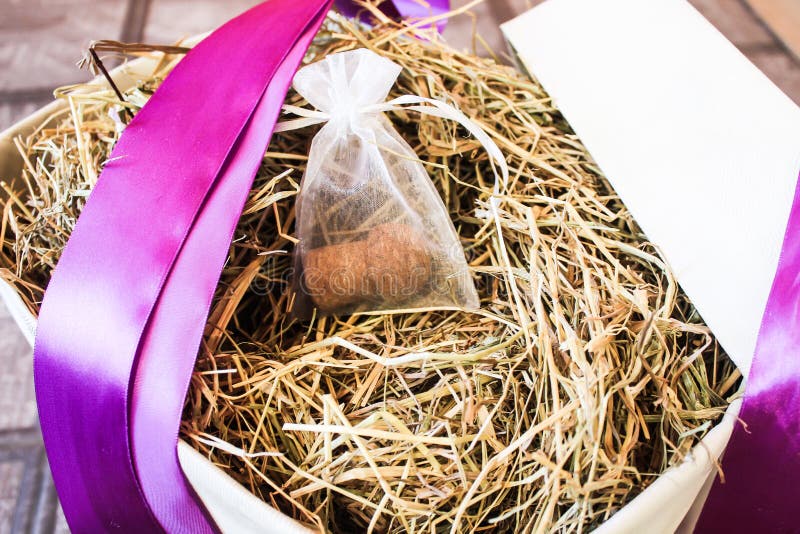 The gift in the manger stock photo. Image of straw, white - 114457730