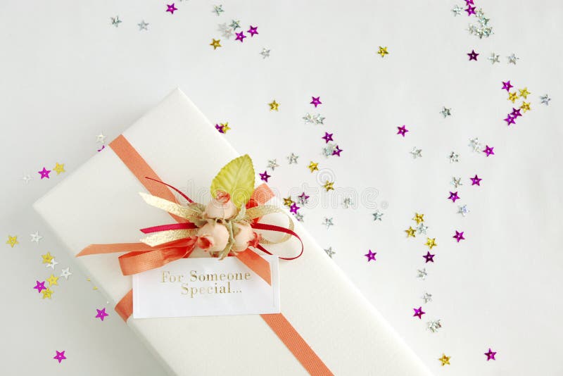 Gift with a message stock image. Image of sparkle, present - 11119621