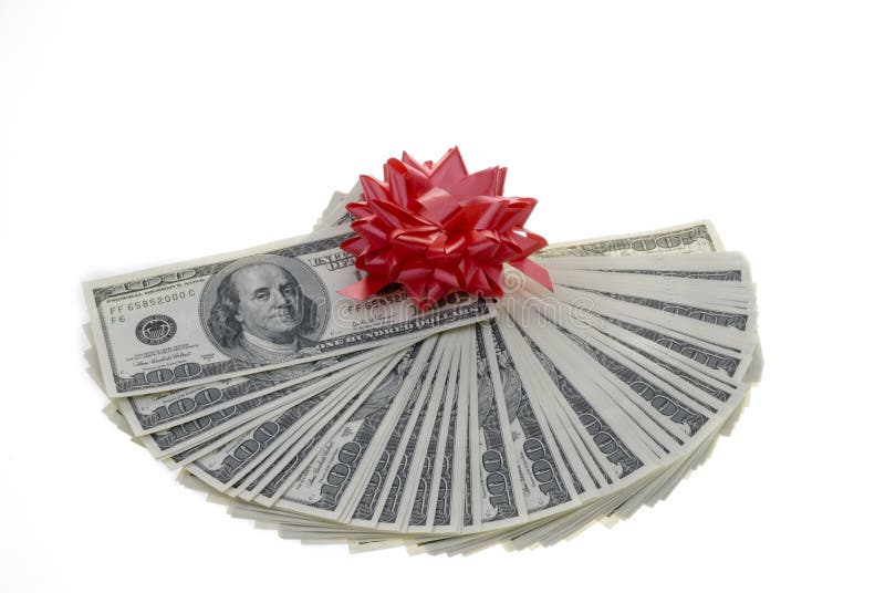 Gift-wrapped money stock photo. Image of profit, accumulate - 6402594