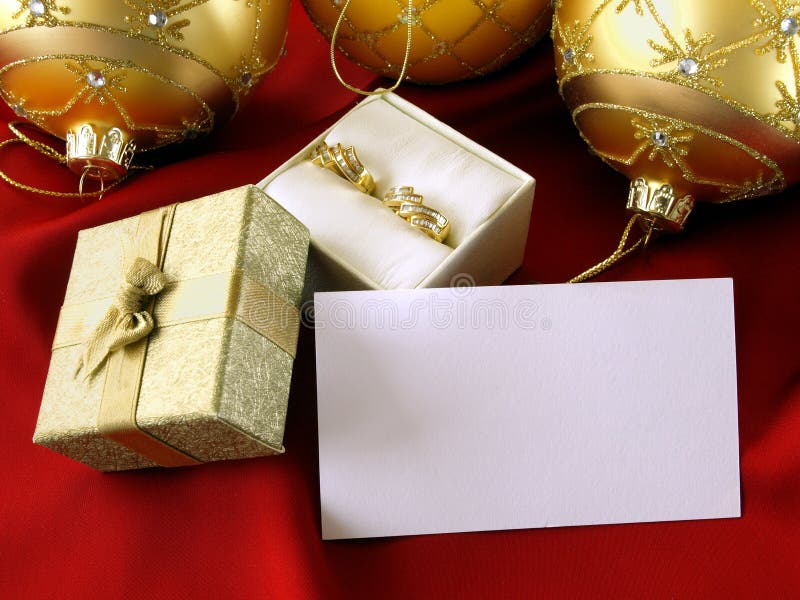 Gift with a note stock photo. Image of christmas, diamond - 16600232