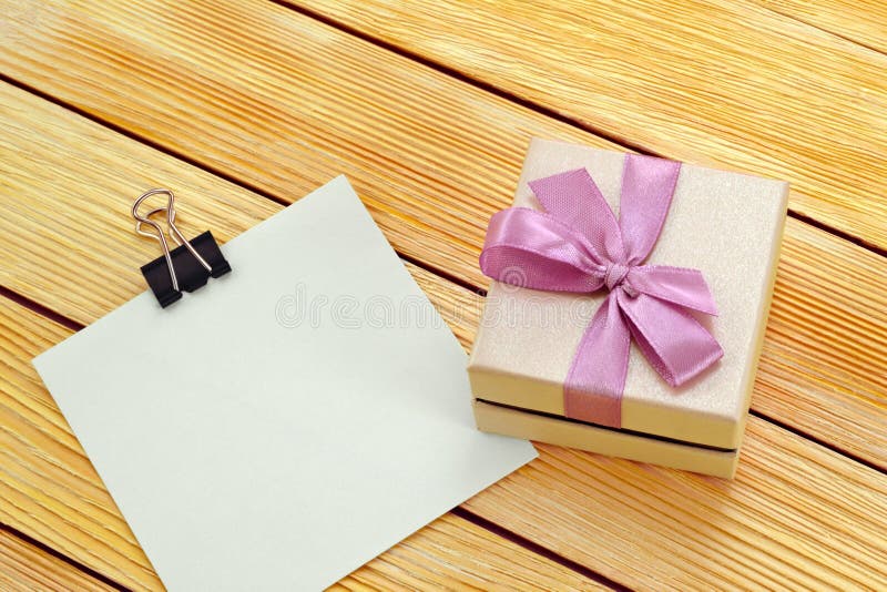 Gift and a note stock image. Image of like, gift, pink - 42089855