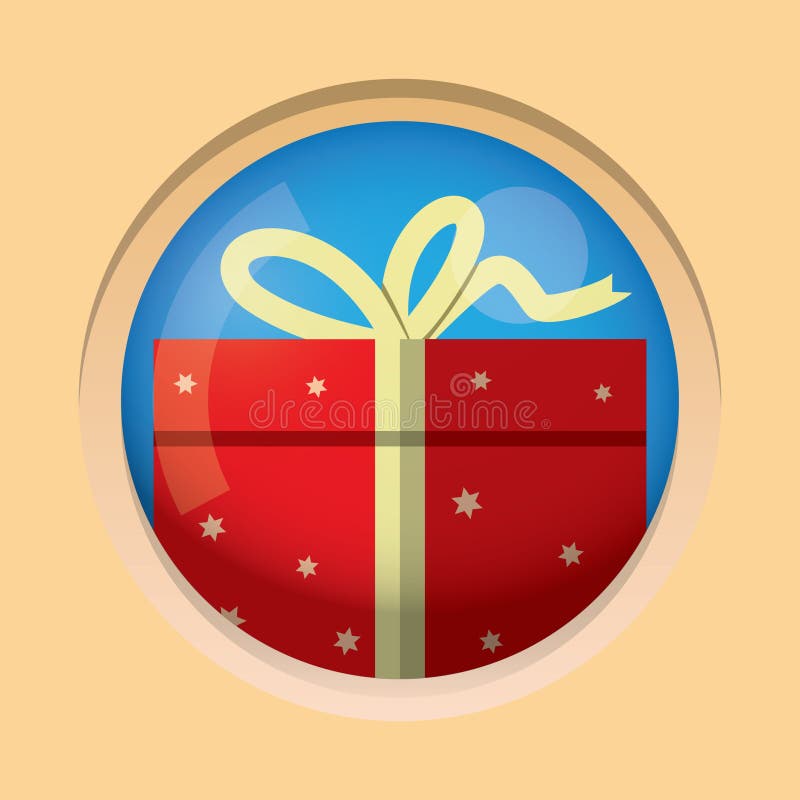Gift Pack Button. Vector Illustration Decorative Design Stock Vector ...
