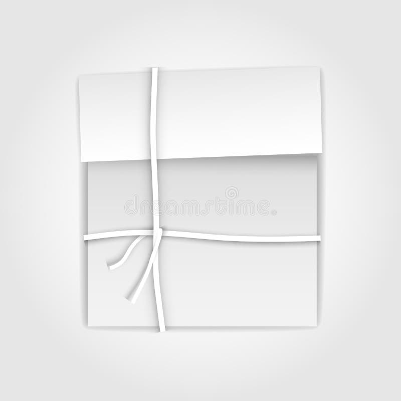 Gift Package Box with Paper Ribbon Stock Vector - Illustration of event ...