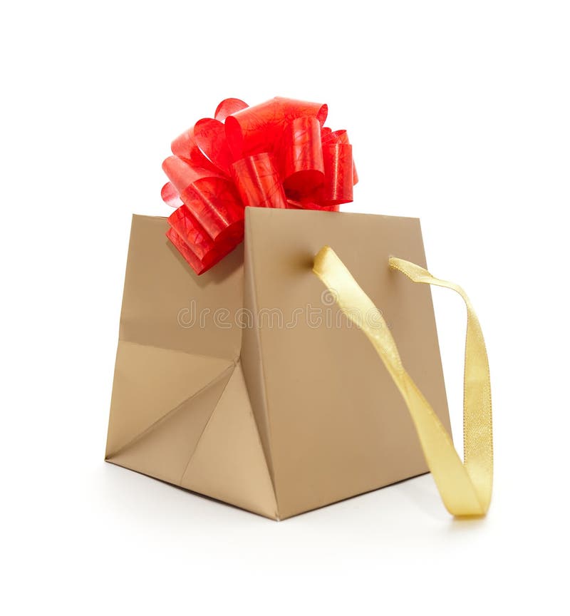Gift Package of Gold Colour Stock Image - Image of sale, objects: 13915509