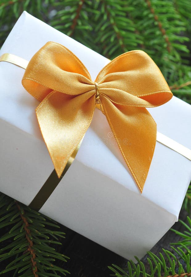 Christmas gift box stock image. Image of magical, gold - 16483979