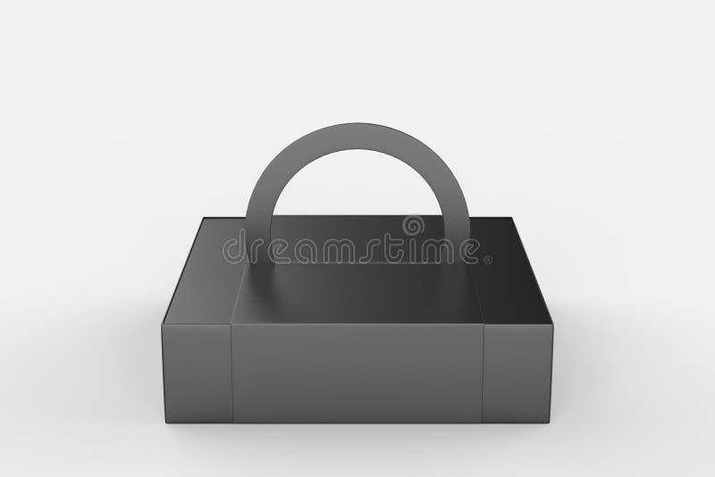 Gift Packaging Box with Handle Mock Up Stock Illustration ...