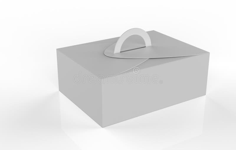 Gift Packaging Box with Handle Mock Up Stock Illustration ...