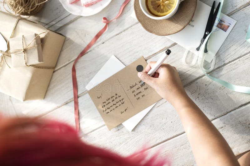 Gift Packing Present Creative Ideas Simplify Concept Stock Photo ...