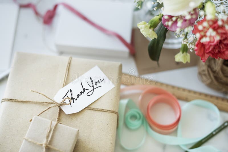 Gift Packing Present Creative Ideas Simplify Concept Stock Photo ...